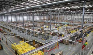 Amazon’s huge warehouse in Hemel Hempstead, one of eight in the UK.
