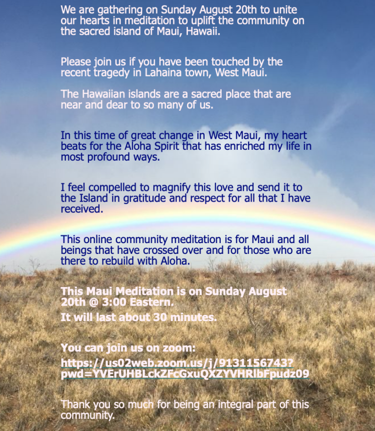 Last Minute Group Meditation Invitation, 3:00 EST Today….