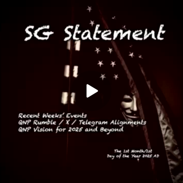 SG Anon ~ Recent Week’s Events / QNP Vision for 2025 and Beyond