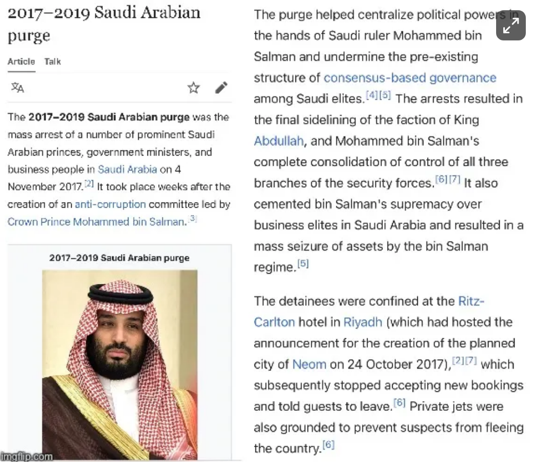 Clandestine ~ The Saudi Arabia Timeline